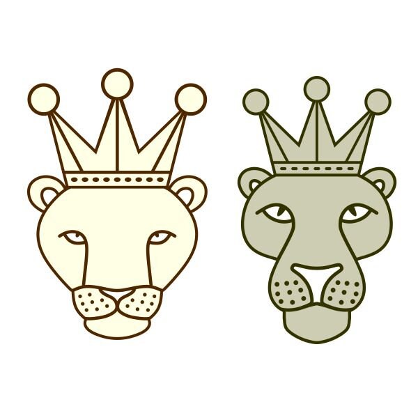 Lion King Animal Cuttable Design SVG PNG DXF & Eps Designs | Etsy