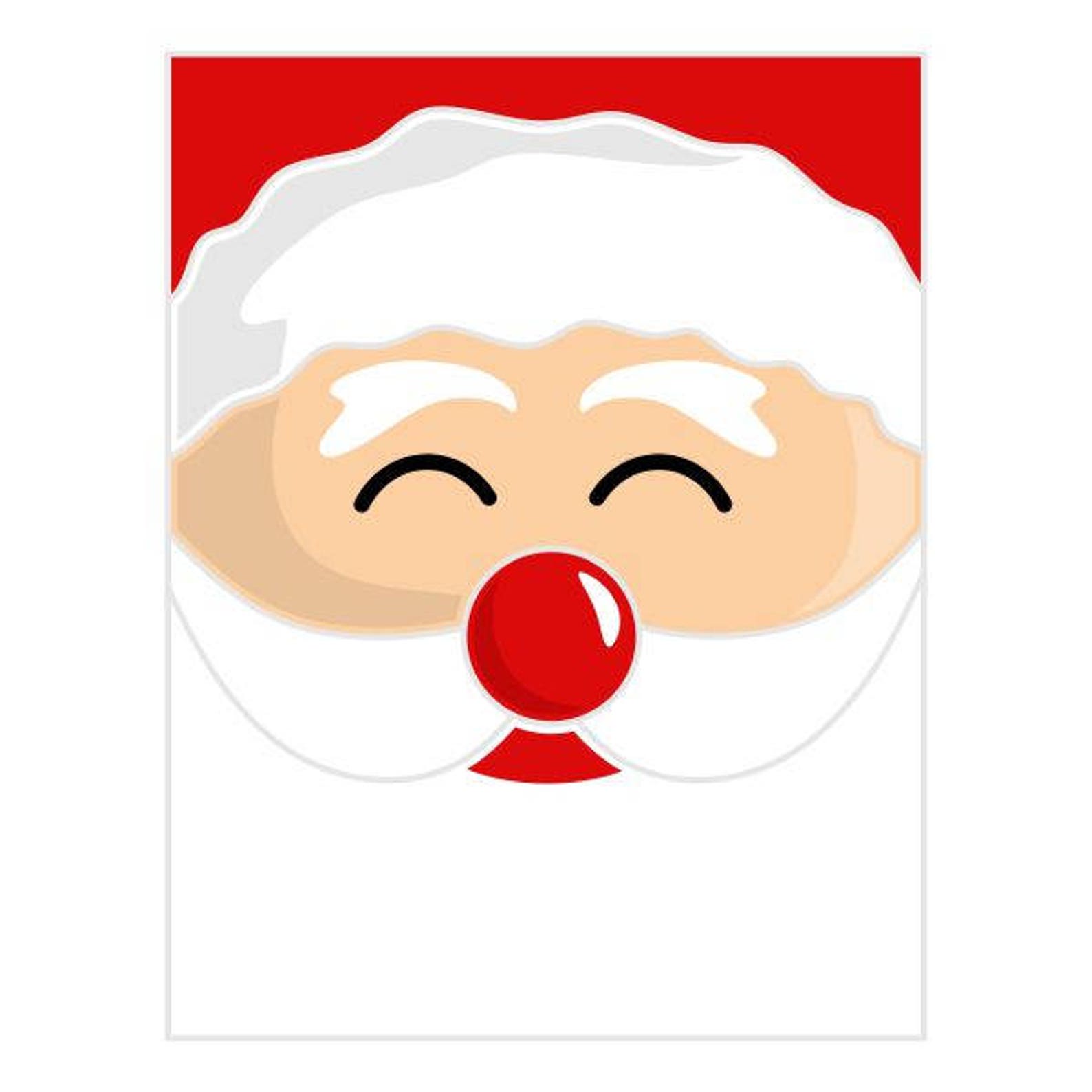 Navidad Santa Cara Square Cuttable Diseño SVG PNG DXF & eps | Etsy