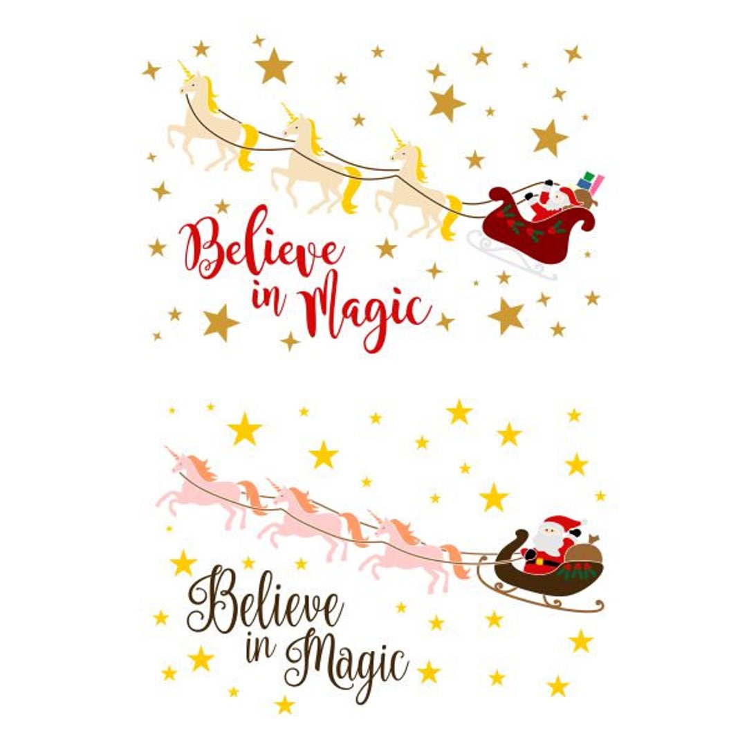 Christmas Believe Santa Cuttable Design SVG PNG DXF & Eps Designs Cameo ...