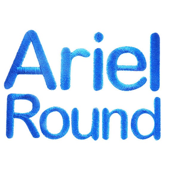 Ariel Round Machine Embroidery Font Alphabet Letters INSTANT | Etsy