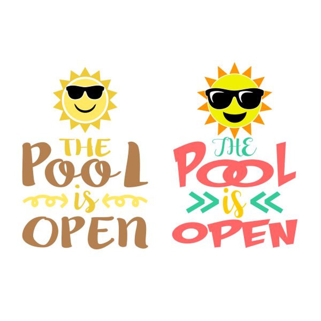 Summer Pool is Opening Swim Swiming Cuttable SVG PNG DXF & Eps Designs ...