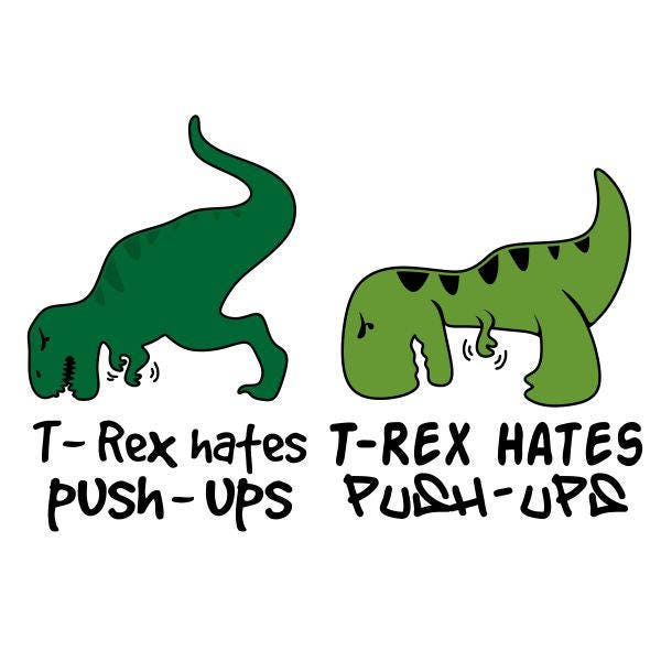 T Rex Hates Pushups - Etsy