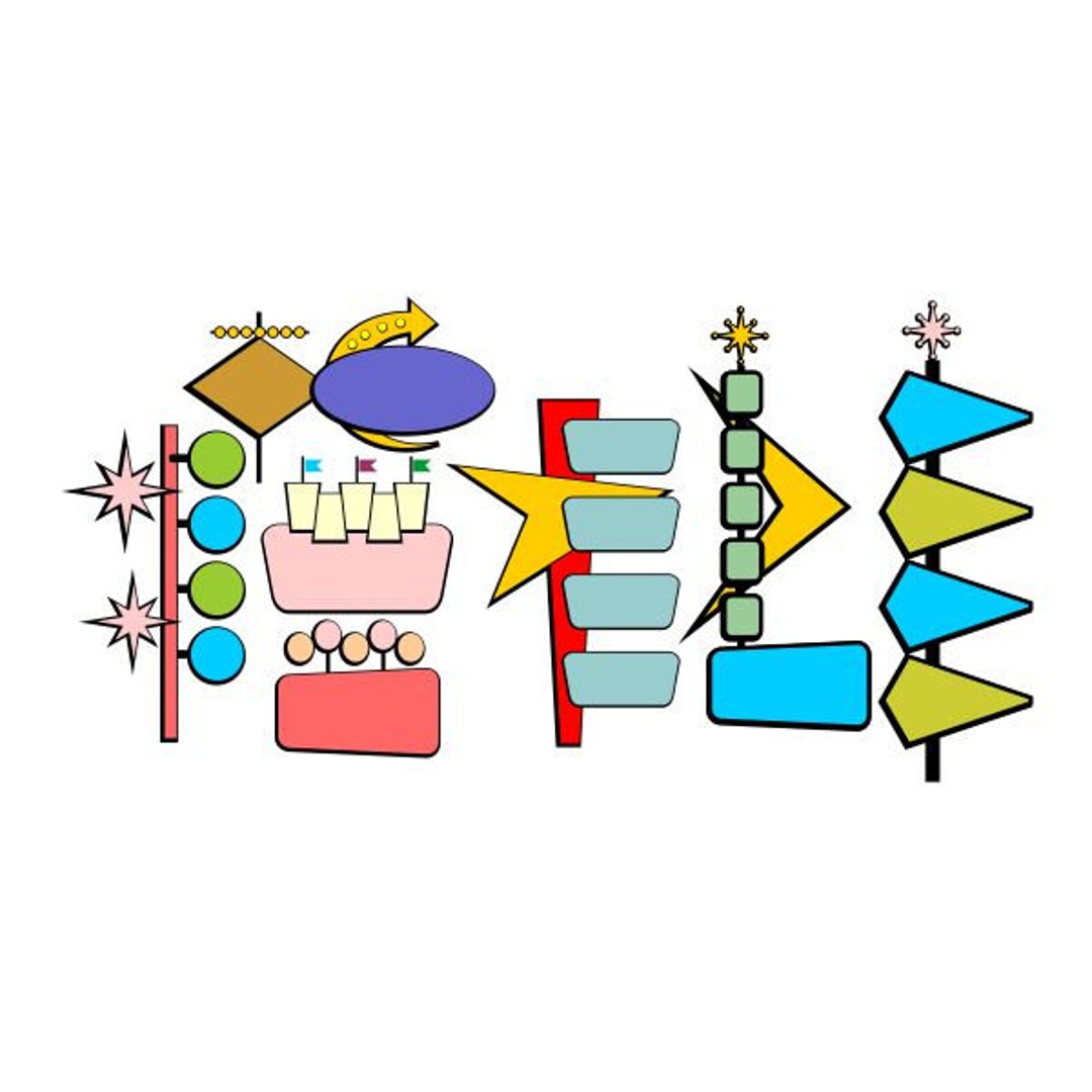 Retro Sign Frame Cuttable Design SVG PNG DXF & Eps Designs Cameo File ...