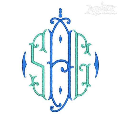 Curlz Machine Embroidery Font Monogram Alphabet 3 Sizes - Etsy