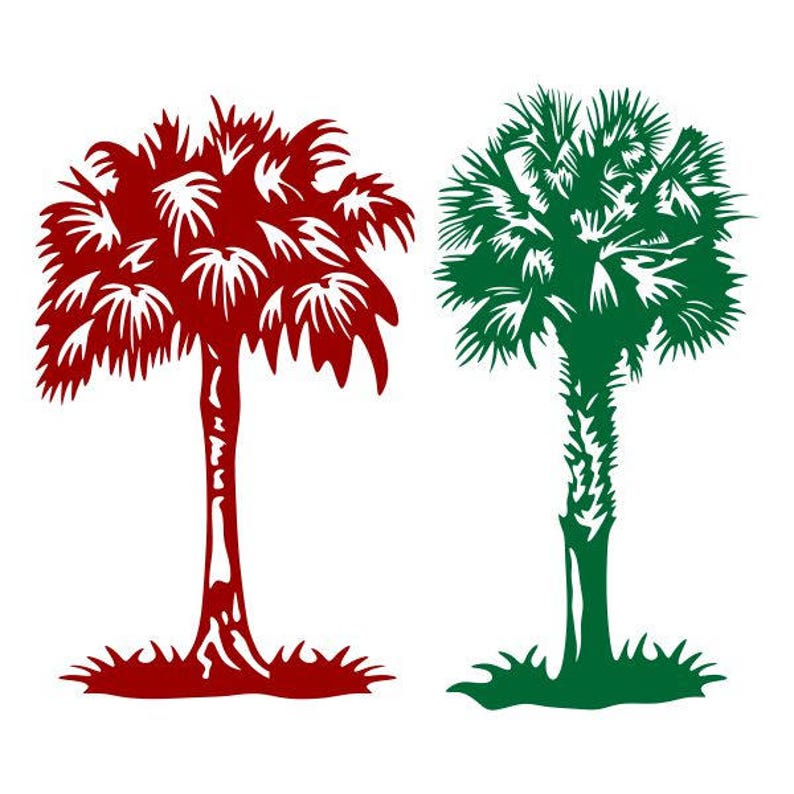 Palm Tree Charleston Cuttable Design SVG PNG DXF & Eps Designs - Etsy