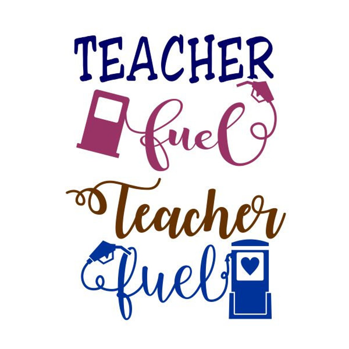 Teacher Fuel Coffee School Cuttable Design SVG PNG DXF & Eps - Etsy