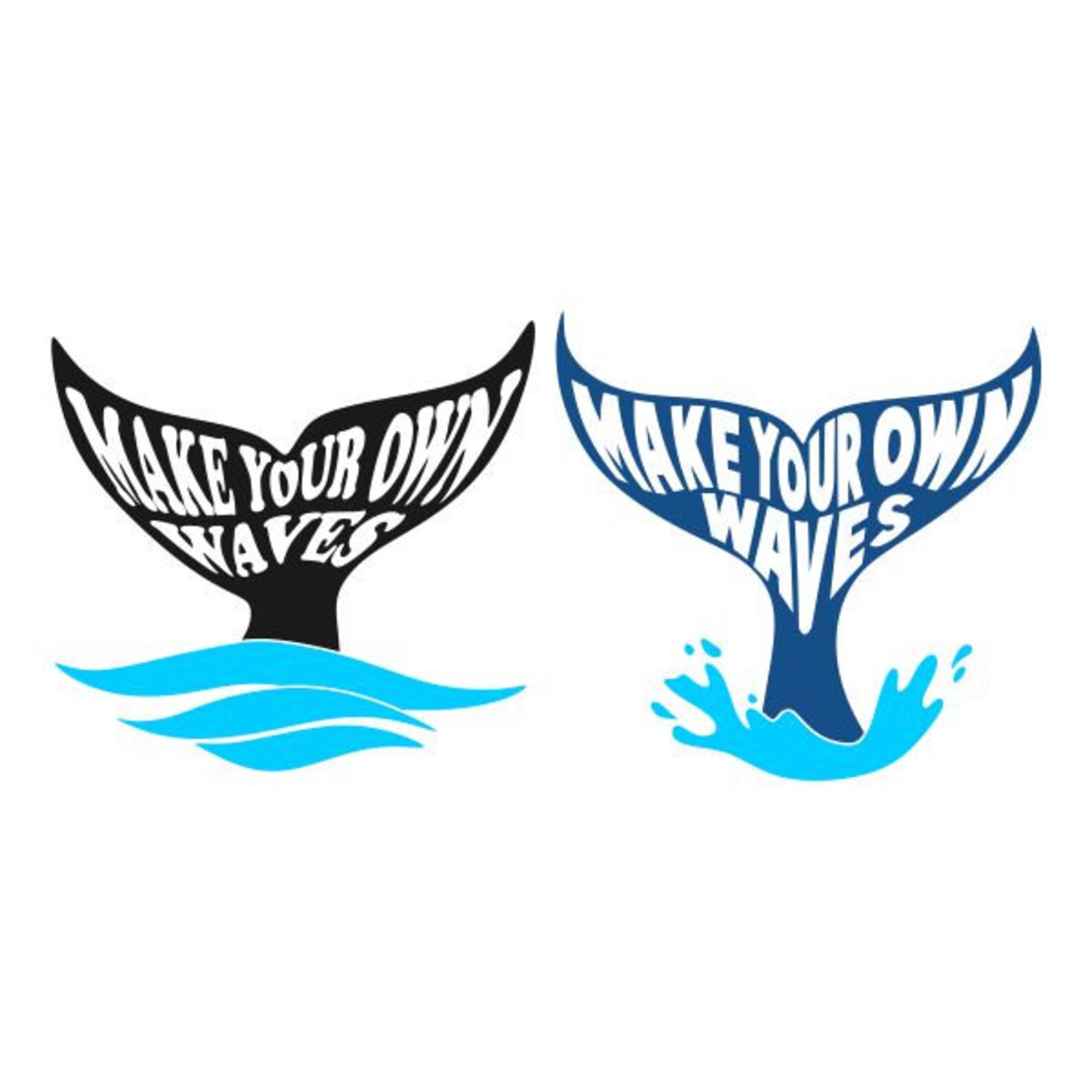 Mermaid Tail Make Your Own Waves Cuttable Design SVG PNG DXF & | Etsy