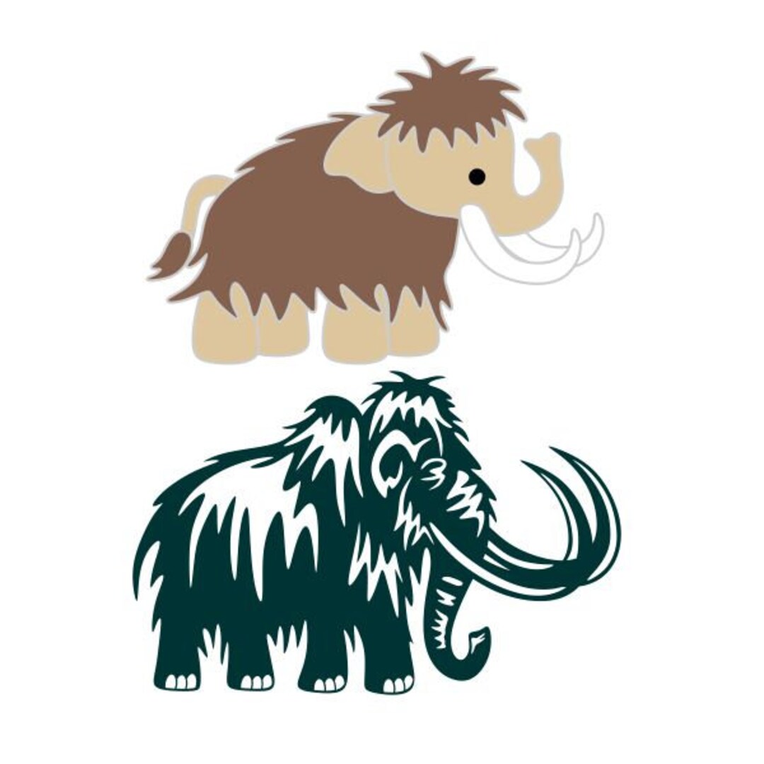 Woolly Mammoth Cuttable Design SVG PNG DXF & Eps Designs Cameo File ...