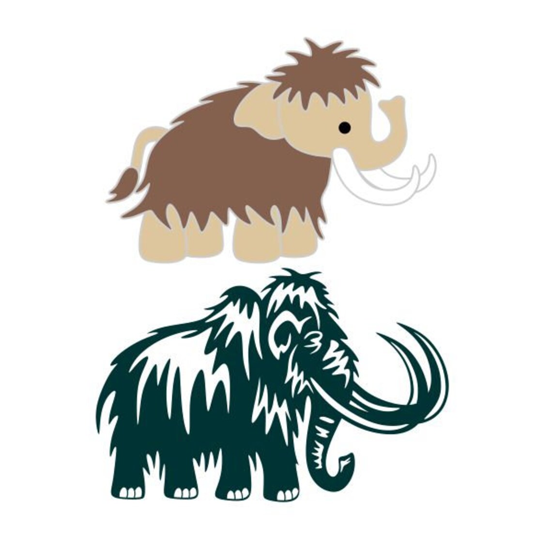 Woolly Mammoth Cuttable Design SVG PNG DXF & Eps Designs Cameo | Etsy