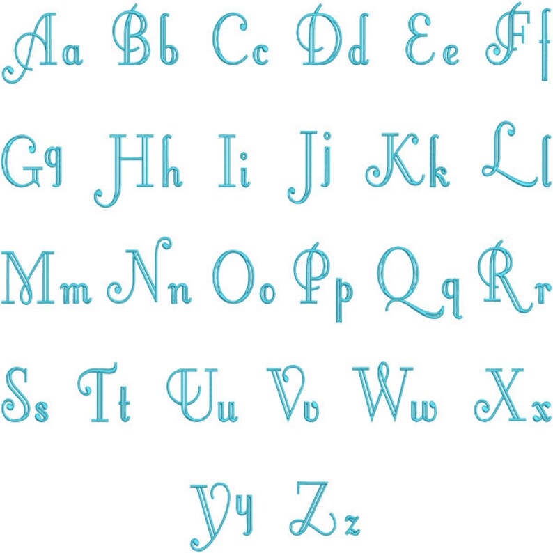 Harris Dub Monogram Machine Embroidery Font Alphabet Letters - Etsy