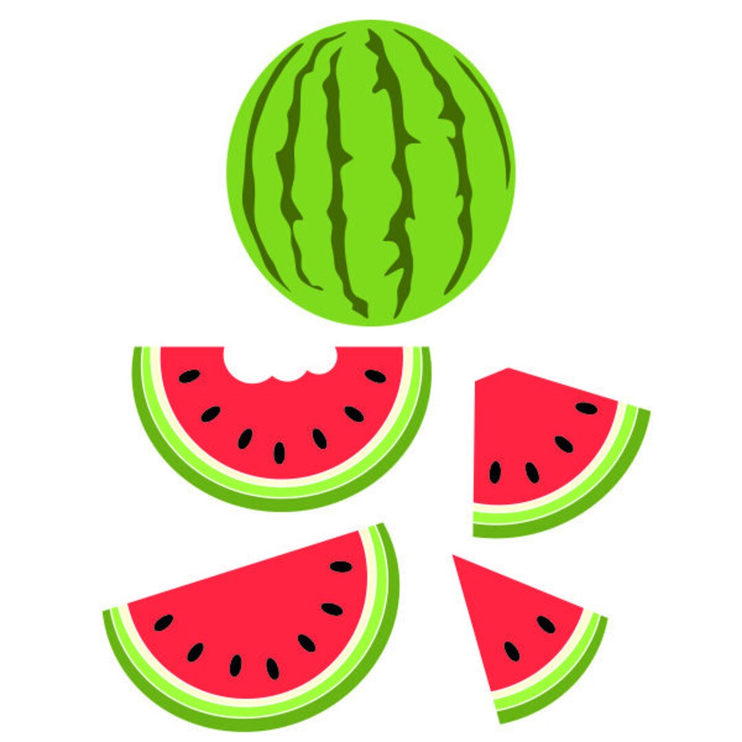 Watermelon Summer Food Cuttable Design SVG PNG DXF & Eps Designs Cameo ...