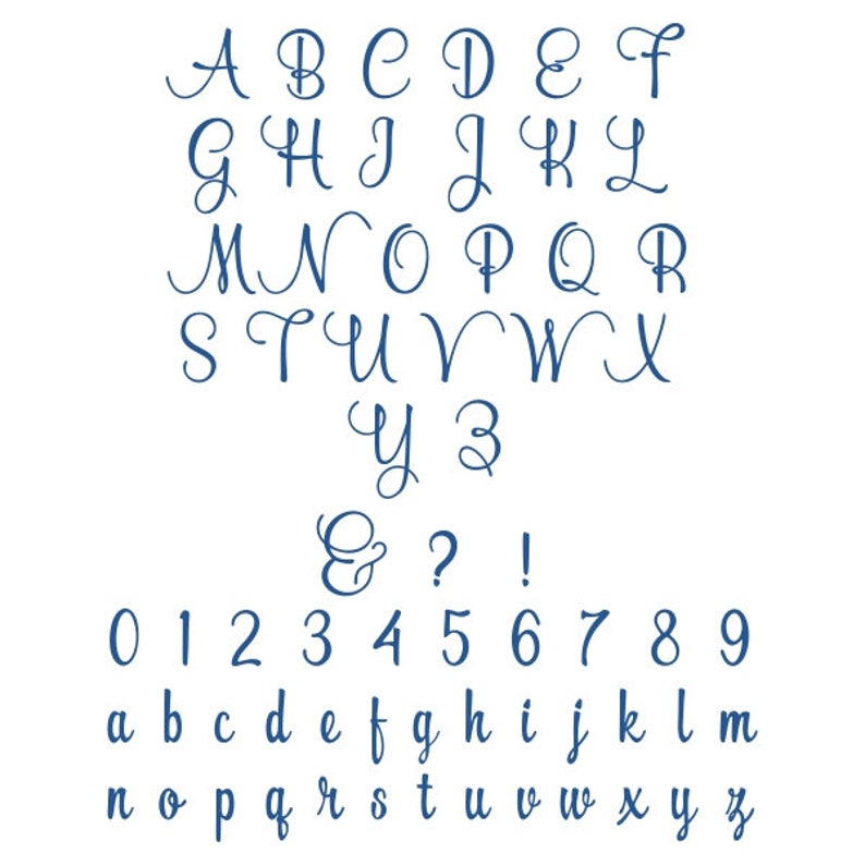 Charlotte Script Font Monogram Cuttable Design SVG PNG DXF & | Etsy