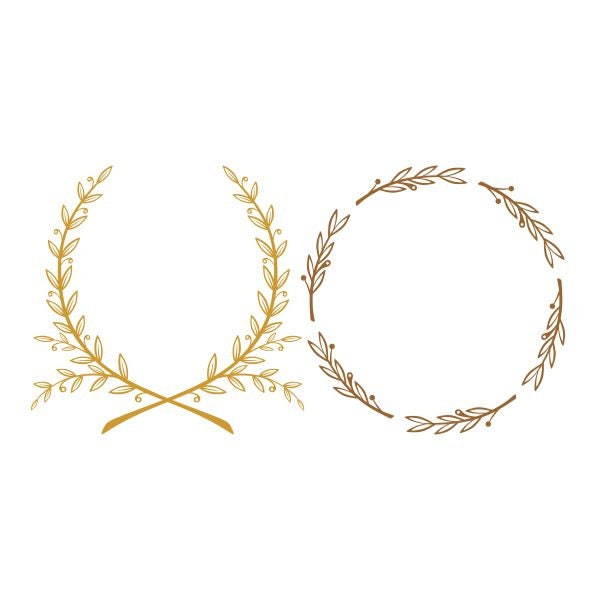 Frames Flowers Leafs Accent Monogram Frame Cuttable Design SVG | Etsy