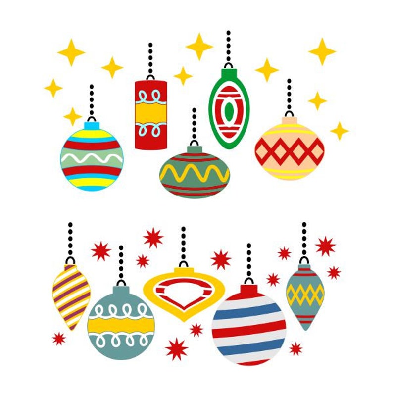 Christmas Bulb Retro Cuttable Design SVG PNG DXF & Eps Designs - Etsy