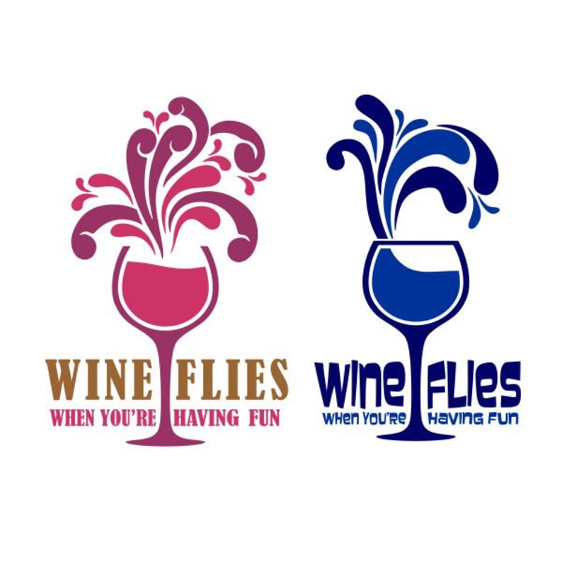 Wine Flies When You're Having Fun Cuttable Design SVG PNG - Etsy