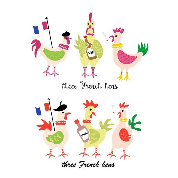 Three French Hens - Etsy