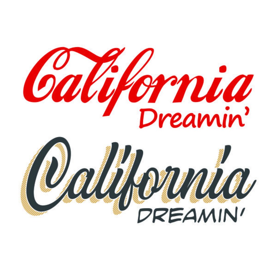 California Dreamin' Pack Cuttable Design SVG PNG DXF & Eps Designs ...