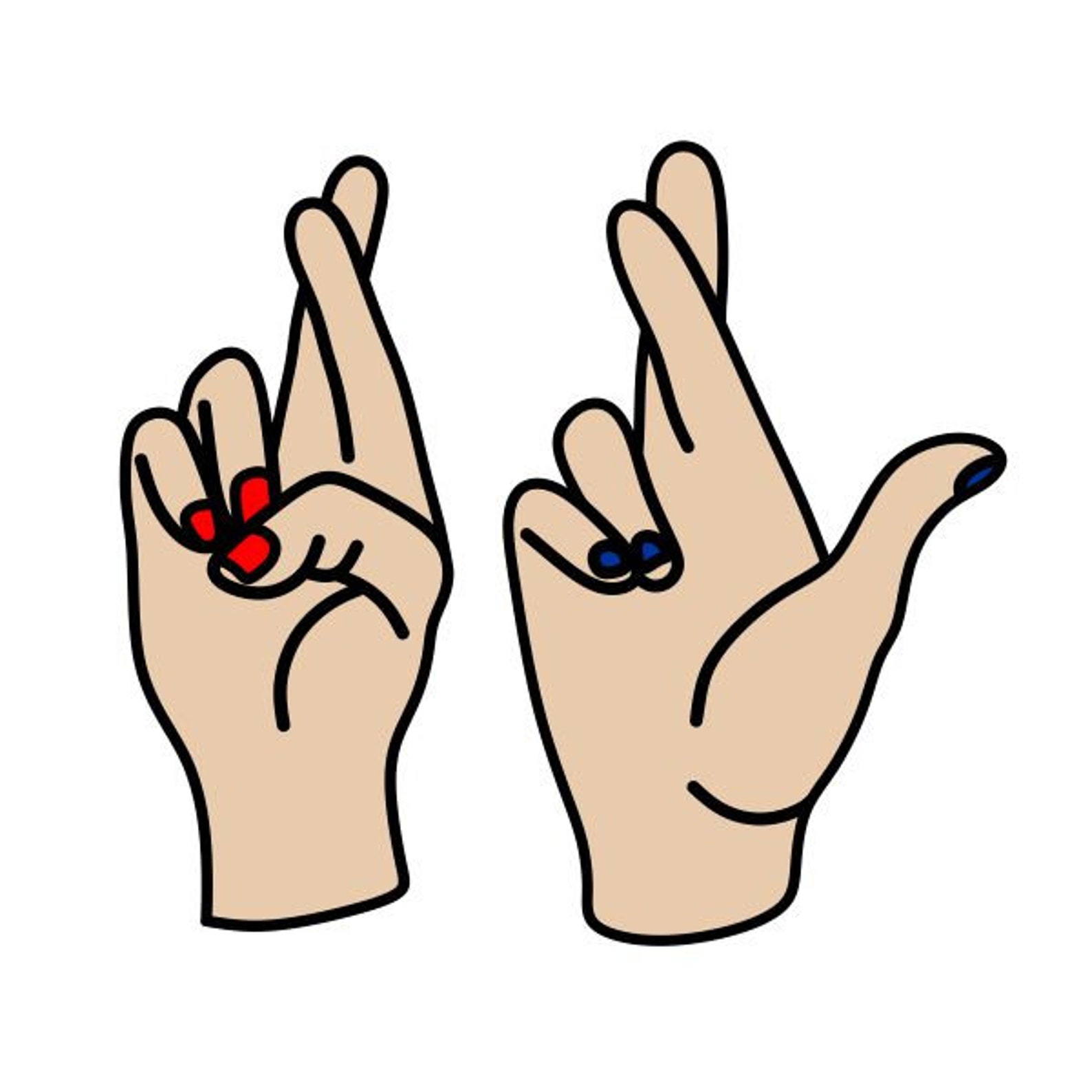 Good Luck Hand Gesture Cuttable Design SVG PNG DXF & Eps - Etsy
