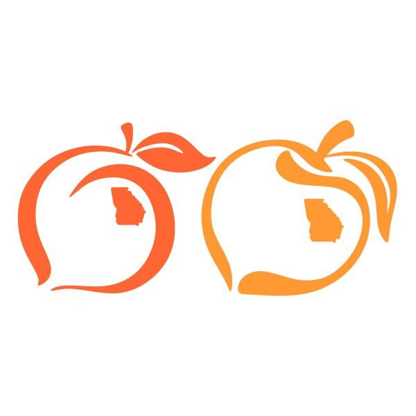 Georgia Peach Svg - Etsy