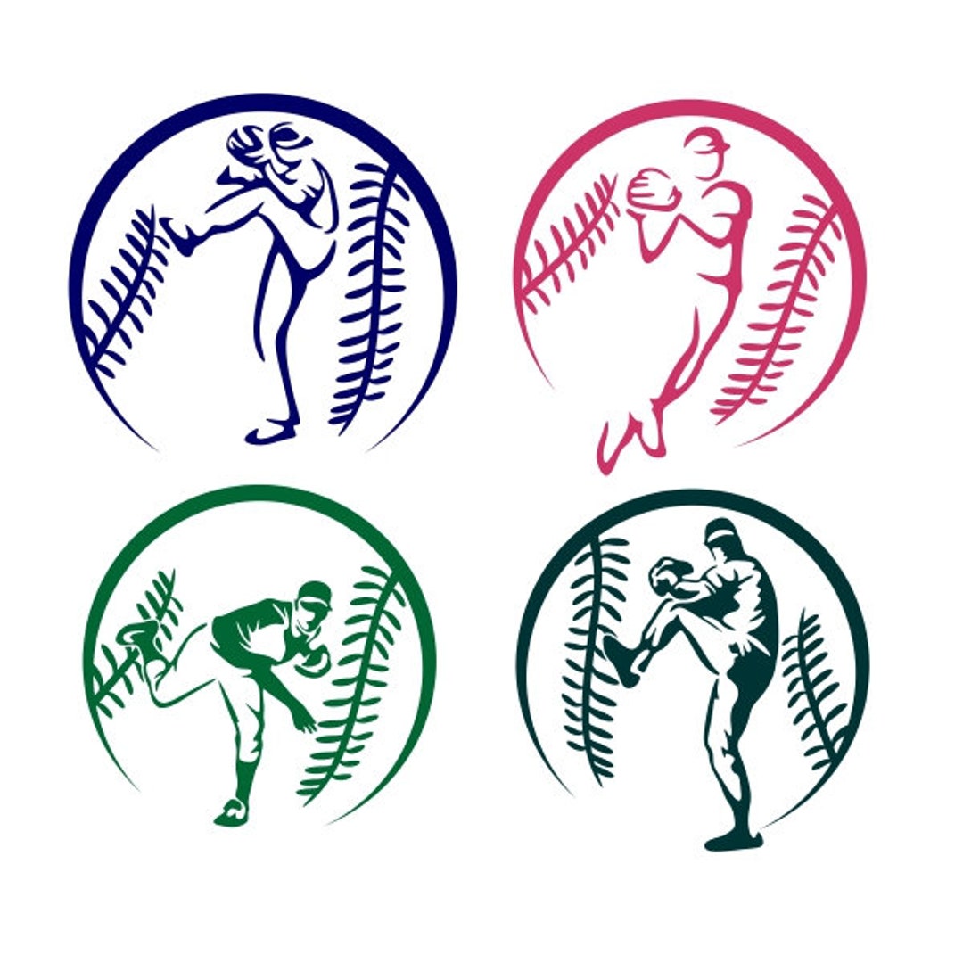 Baseball Player Pack Cuttable Design SVG PNG DXF & Eps Designs Cameo ...