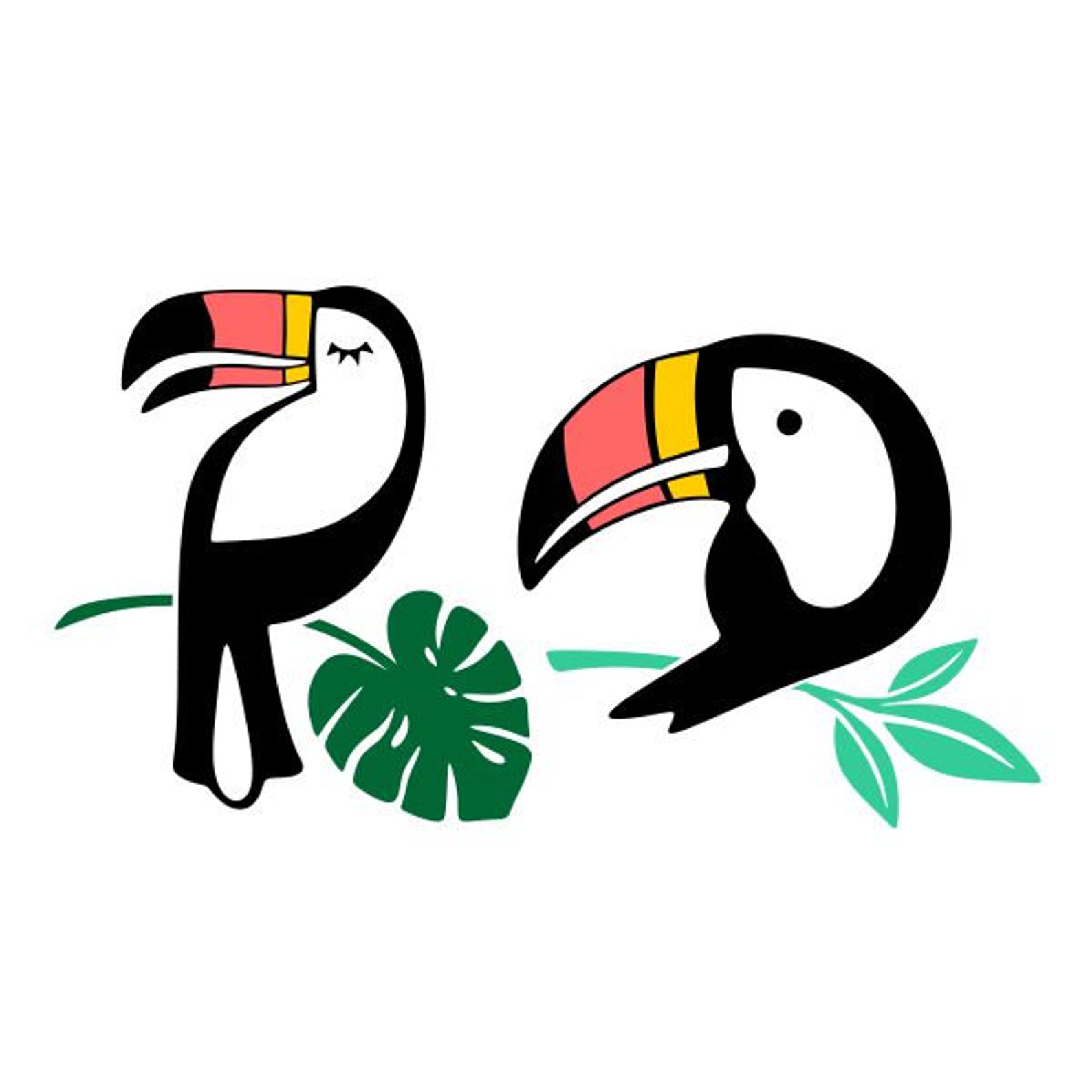 Toucan Bird Cuttable Design SVG PNG DXF & Eps Designs Cameo | Etsy
