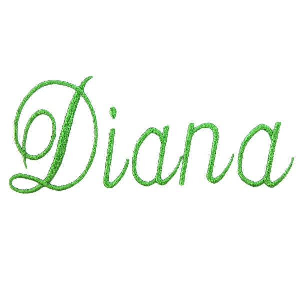 Diana Script Machine Embroidery Font Alphabet Letters INSTANT - Etsy UK