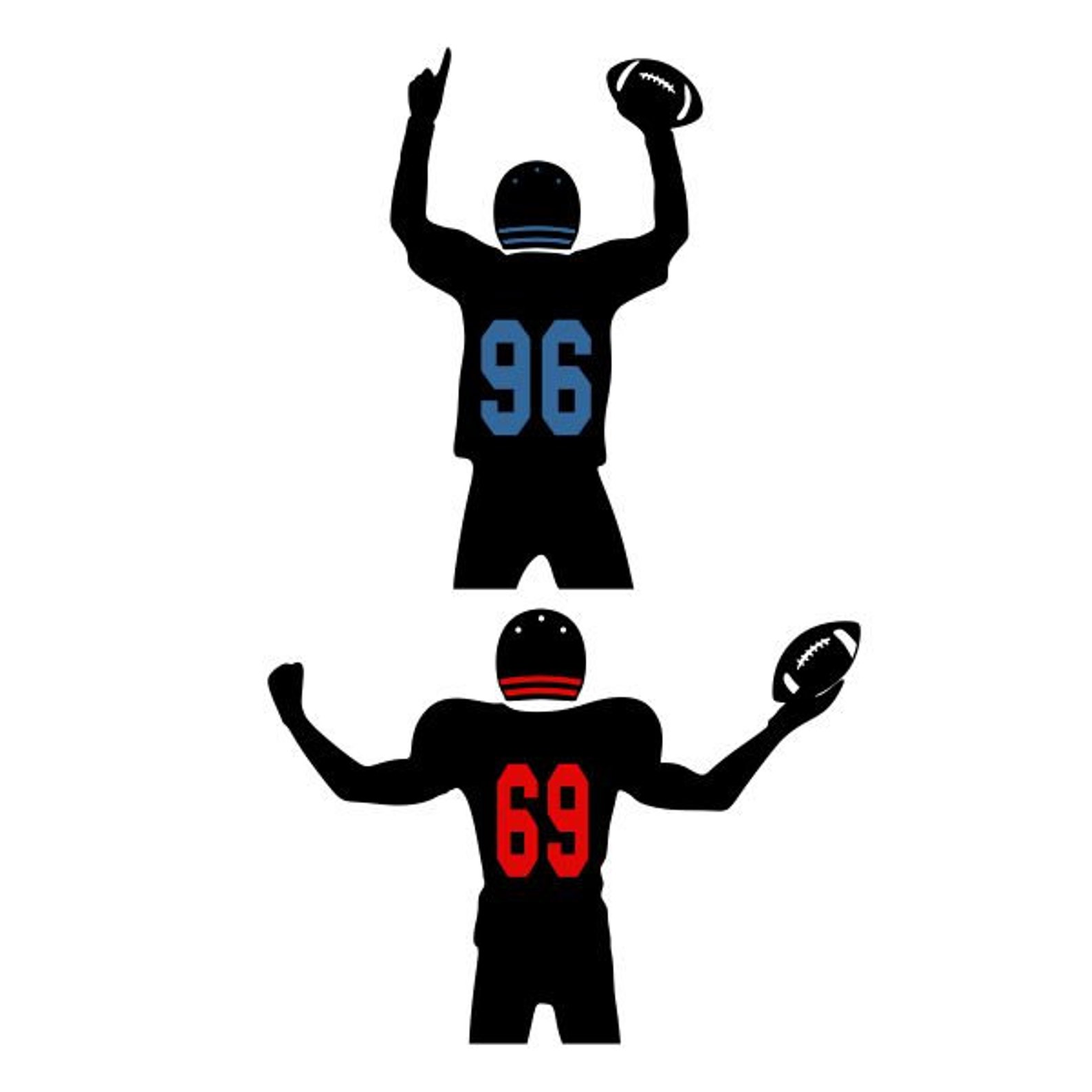 Football Players Sports Cuttable Design SVG PNG DXF & Eps - Etsy