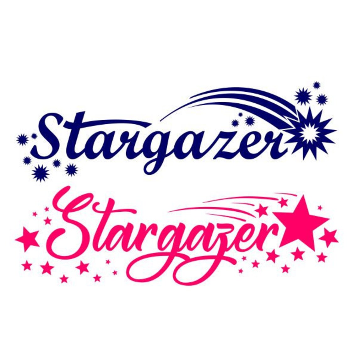 Stargazer Star Space Cuttable Design SVG PNG DXF & Eps Designs - Etsy