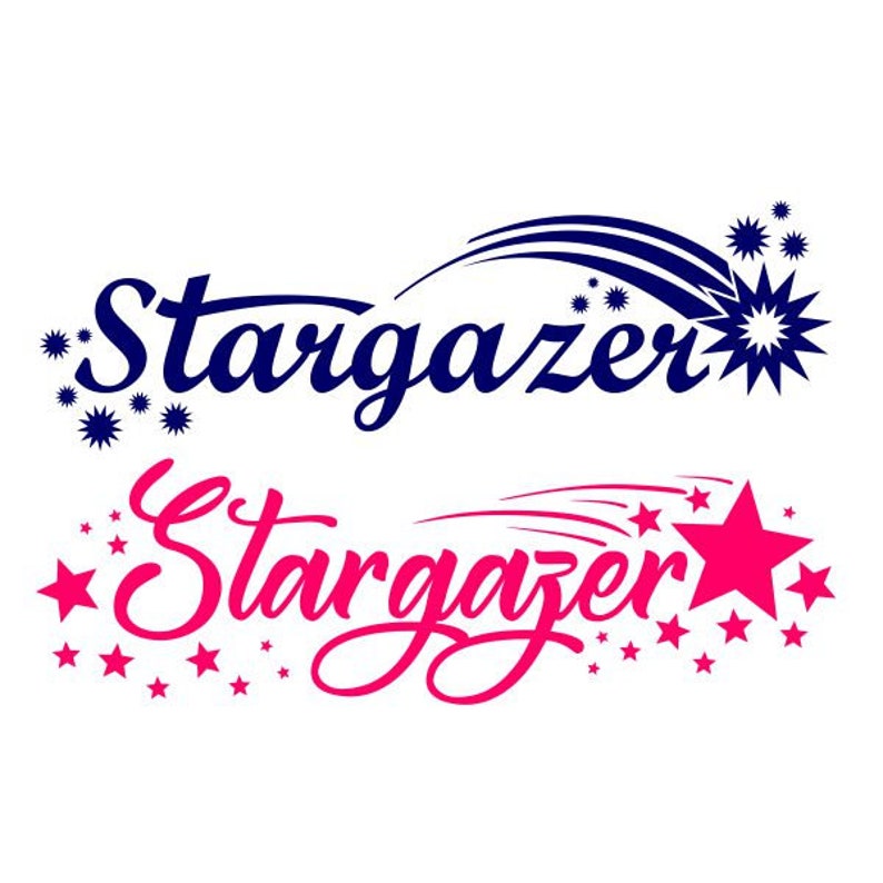 Stargazer Star Space Cuttable Design SVG PNG DXF & Eps Designs - Etsy