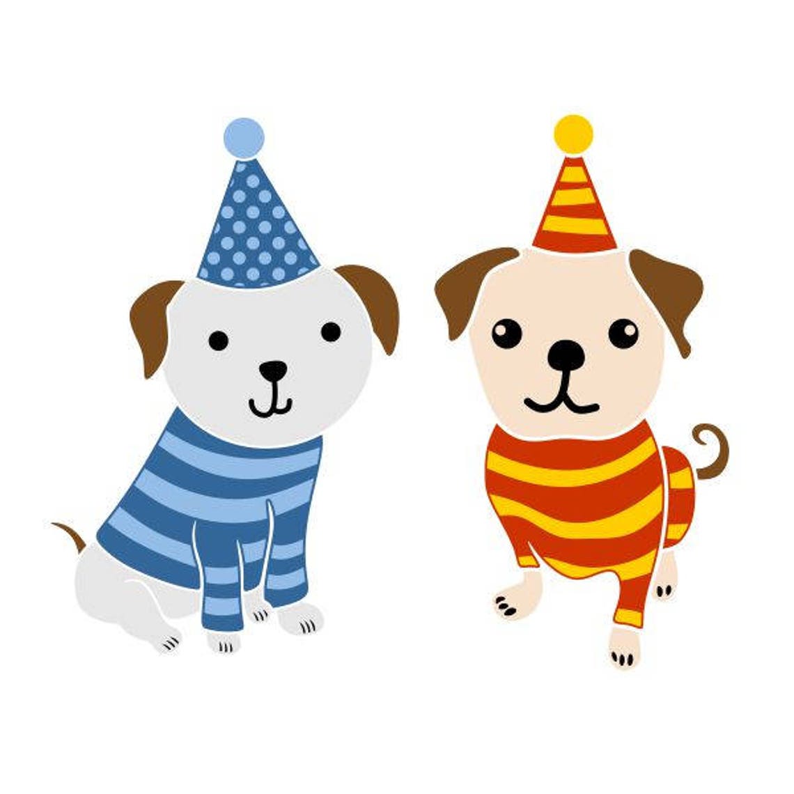 Cute Dog Birthday Cuttable Design SVG PNG DXF & Eps Designs | Etsy