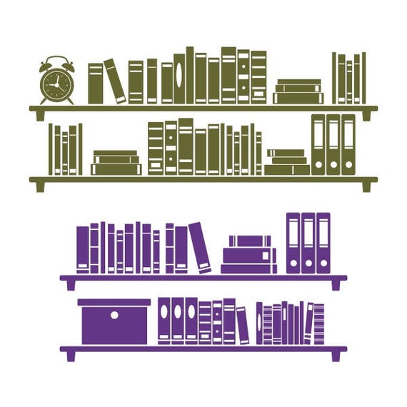 Books On Shelf Silhouette