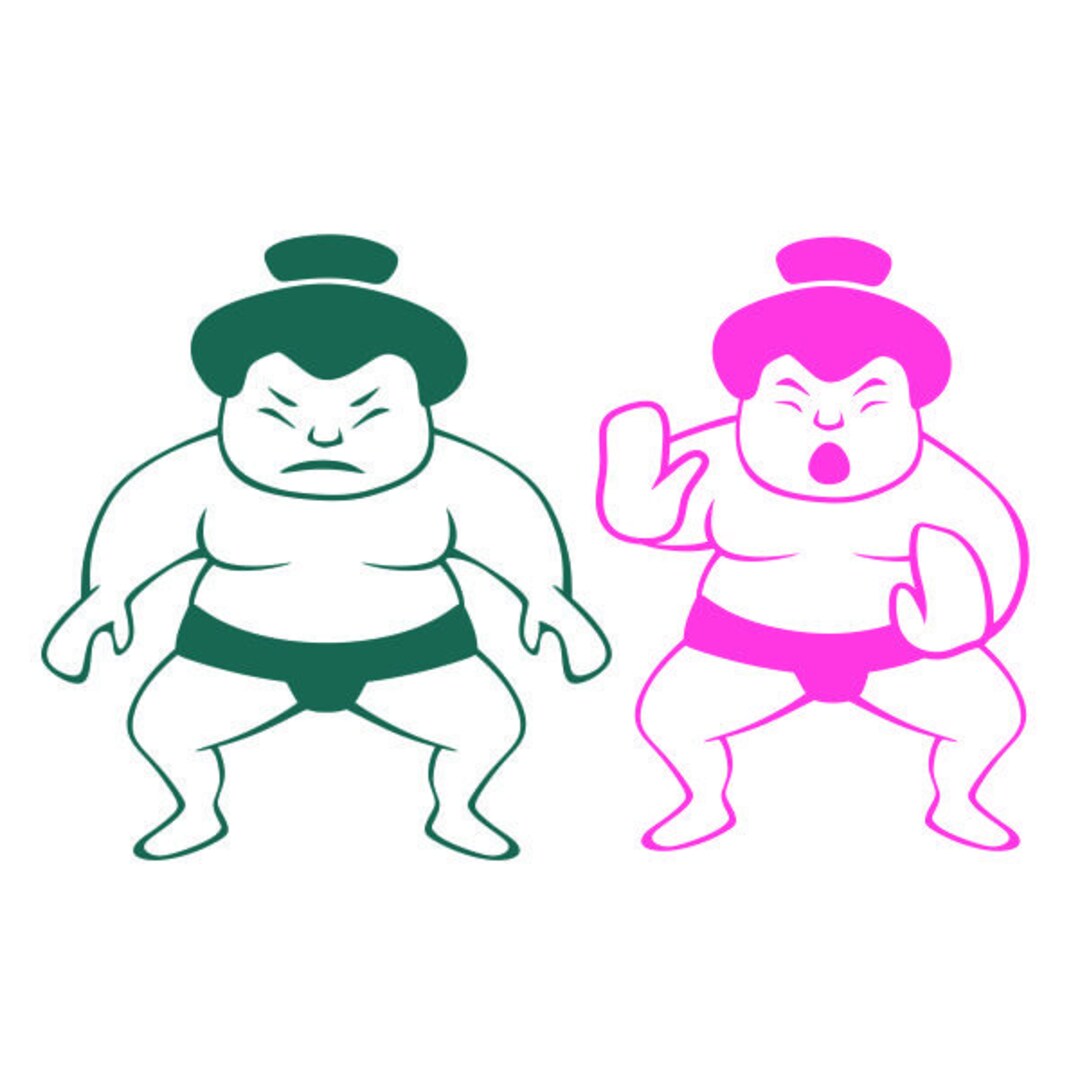 Sumo Wrestler Cuttable Design SVG PNG DXF & Eps Designs Cameo File ...