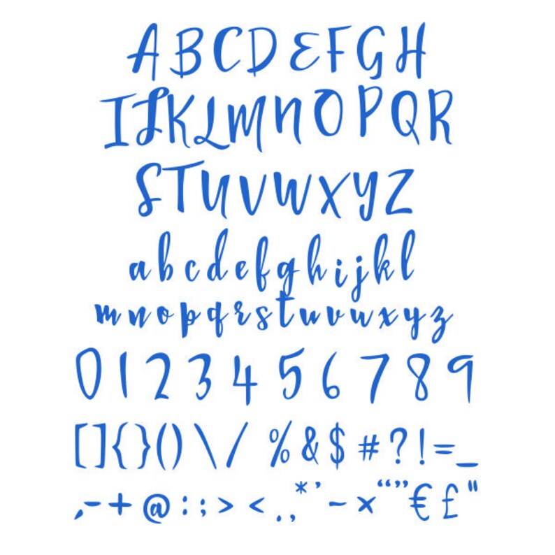 Sammy Script Handwritten Font Monogram Cuttable Design SVG PNG | Etsy