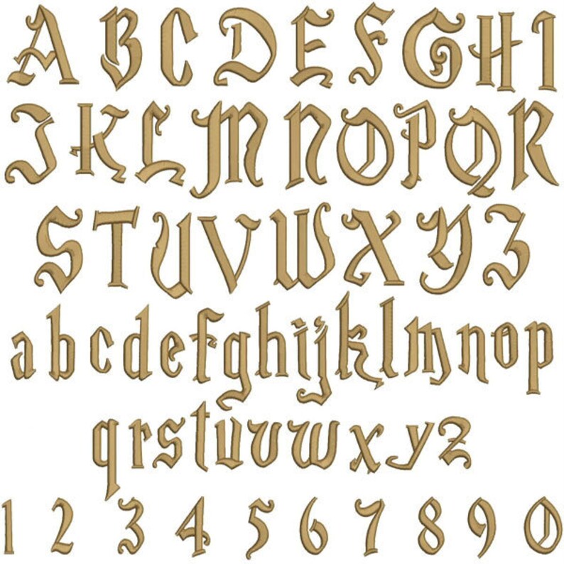 Magic School Embroidery Font Monogram Alphabet Letters INSTANT - Etsy