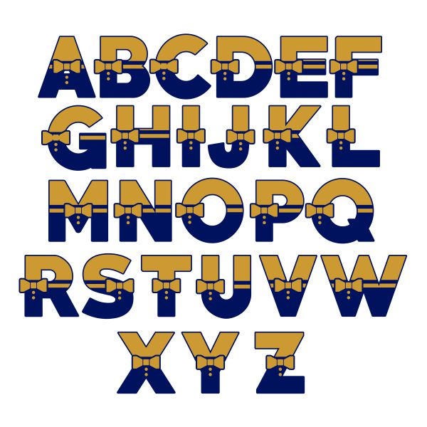 Bow Ribbon Font Cuttable Design SVG PNG DXF & Eps Designs | Etsy