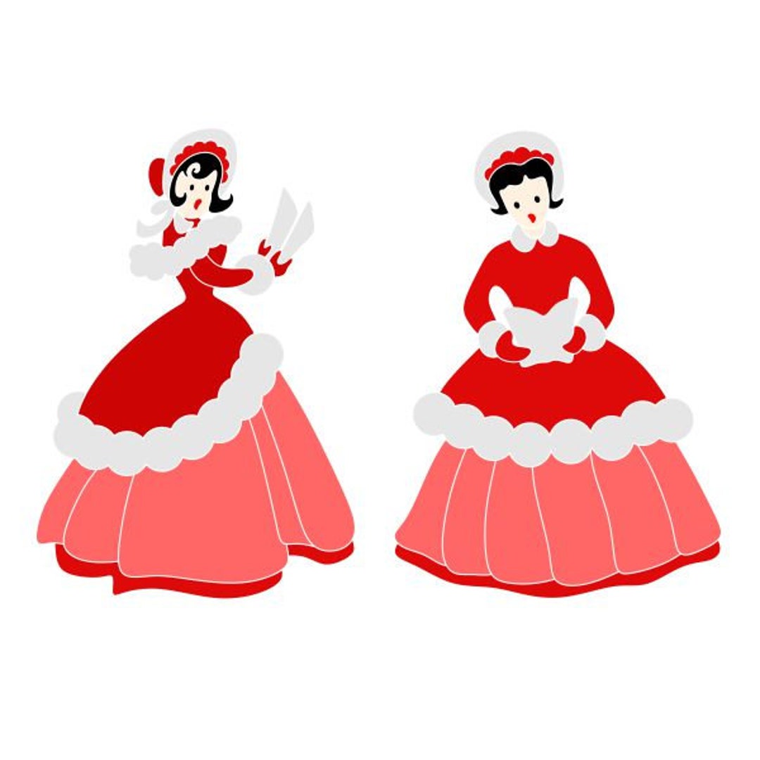 Victorian Lady Pack Cuttable Design SVG PNG DXF & Eps Designs Cameo ...