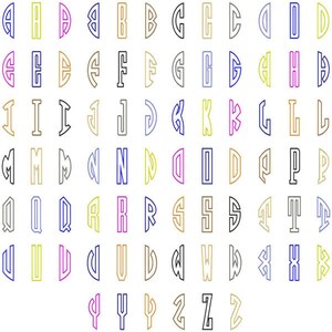 Oval Circle Applique Monogram Machine Embroidery Font Alphabet Letters ...