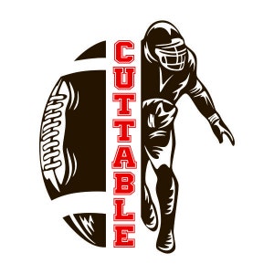 Football Split Pack Cuttable Design SVG PNG DXF & Eps Designs Cameo ...
