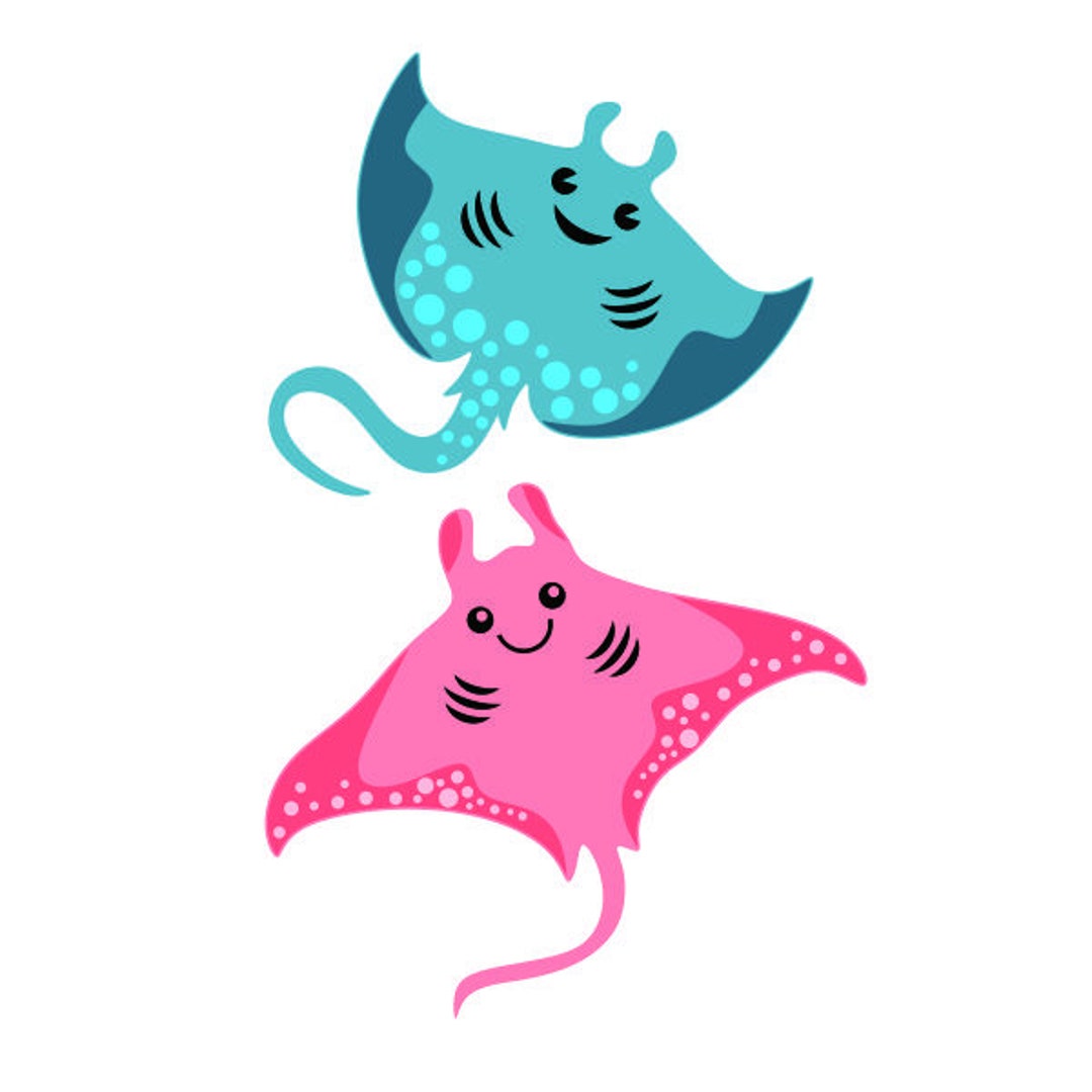 Happy Stingray Pack Cuttable Design SVG PNG DXF & Eps Designs - Etsy