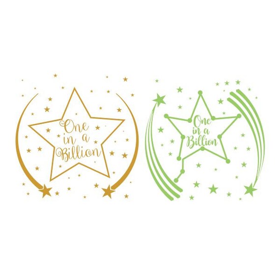 One in a Billon Stars Word Art Cuttable Design SVG PNG DXF & | Etsy