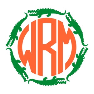 Alligator Gator Monogram Pack Cuttable Design SVG PNG DXF & Eps Designs ...