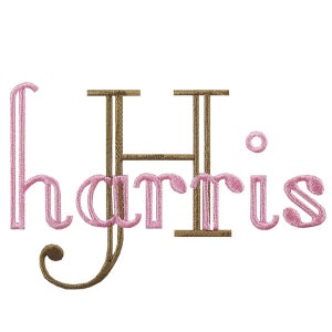 Harris Dub Monogram Machine Embroidery Font Alphabet Letters INSTANT ...