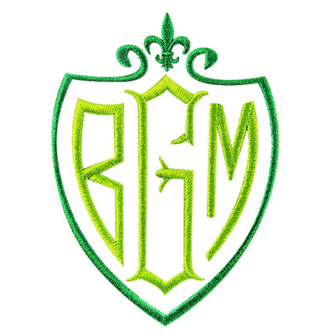 Shield Embroidery Fonts Monogram Machine Embroidery Font - Etsy