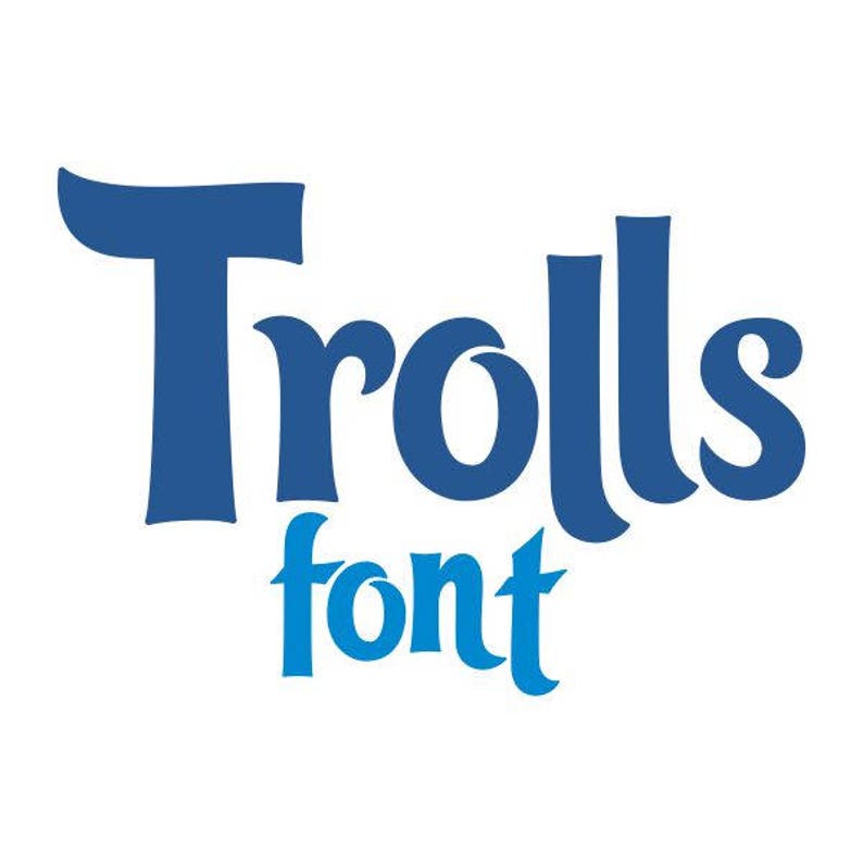 Troll Font Cuttable Design SVG PNG DXF & Eps Designs Cameo | Etsy