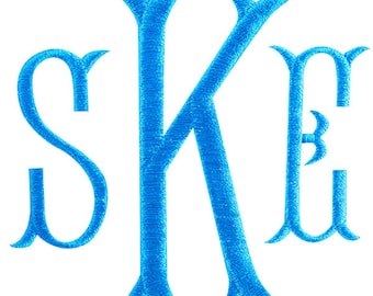 Machine Embroidery Design Fishtail Monogram Font INSTANT DOWNLOAD - Etsy