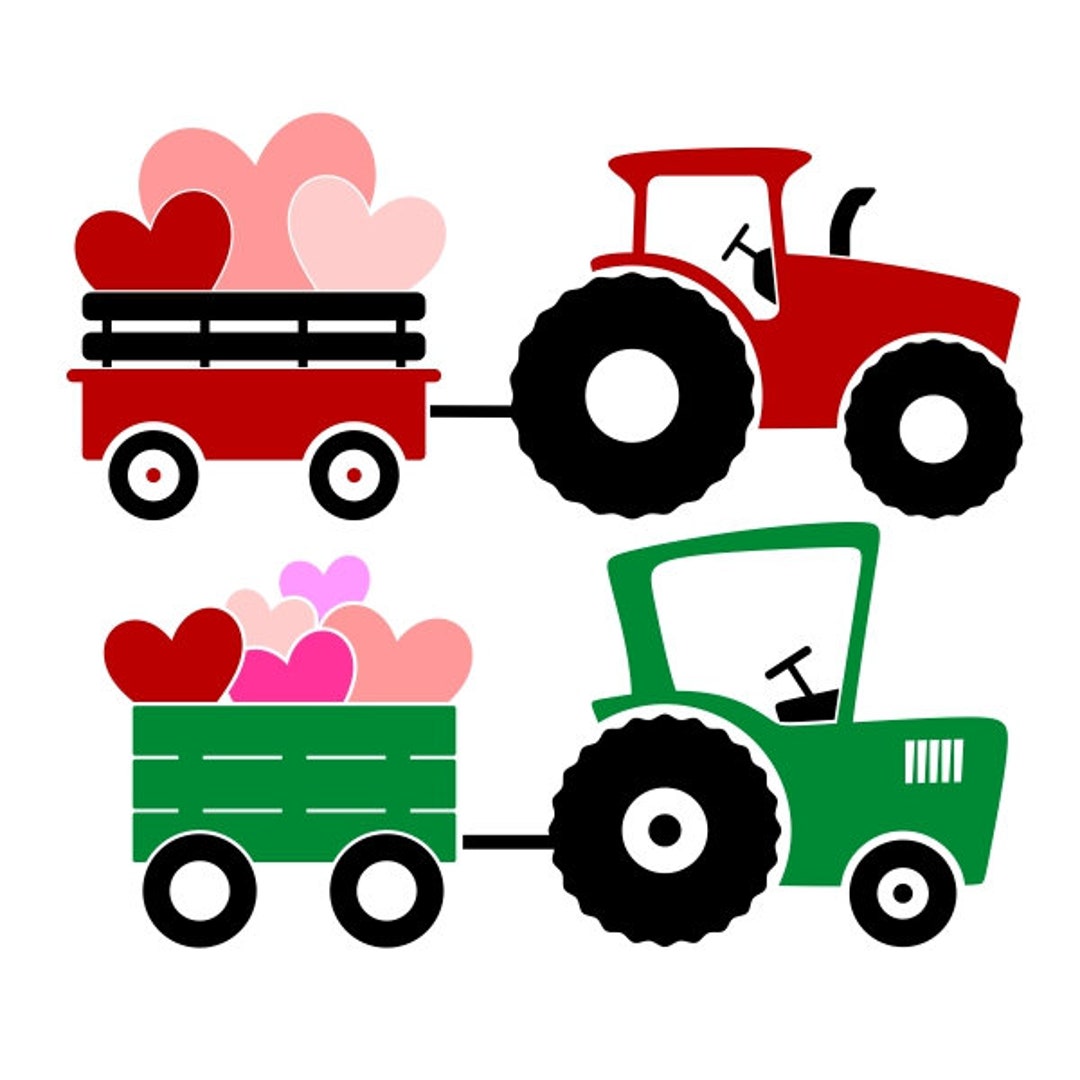 Wagon Tractor Pack Cuttable Design SVG PNG DXF & Eps Designs Cameo File ...