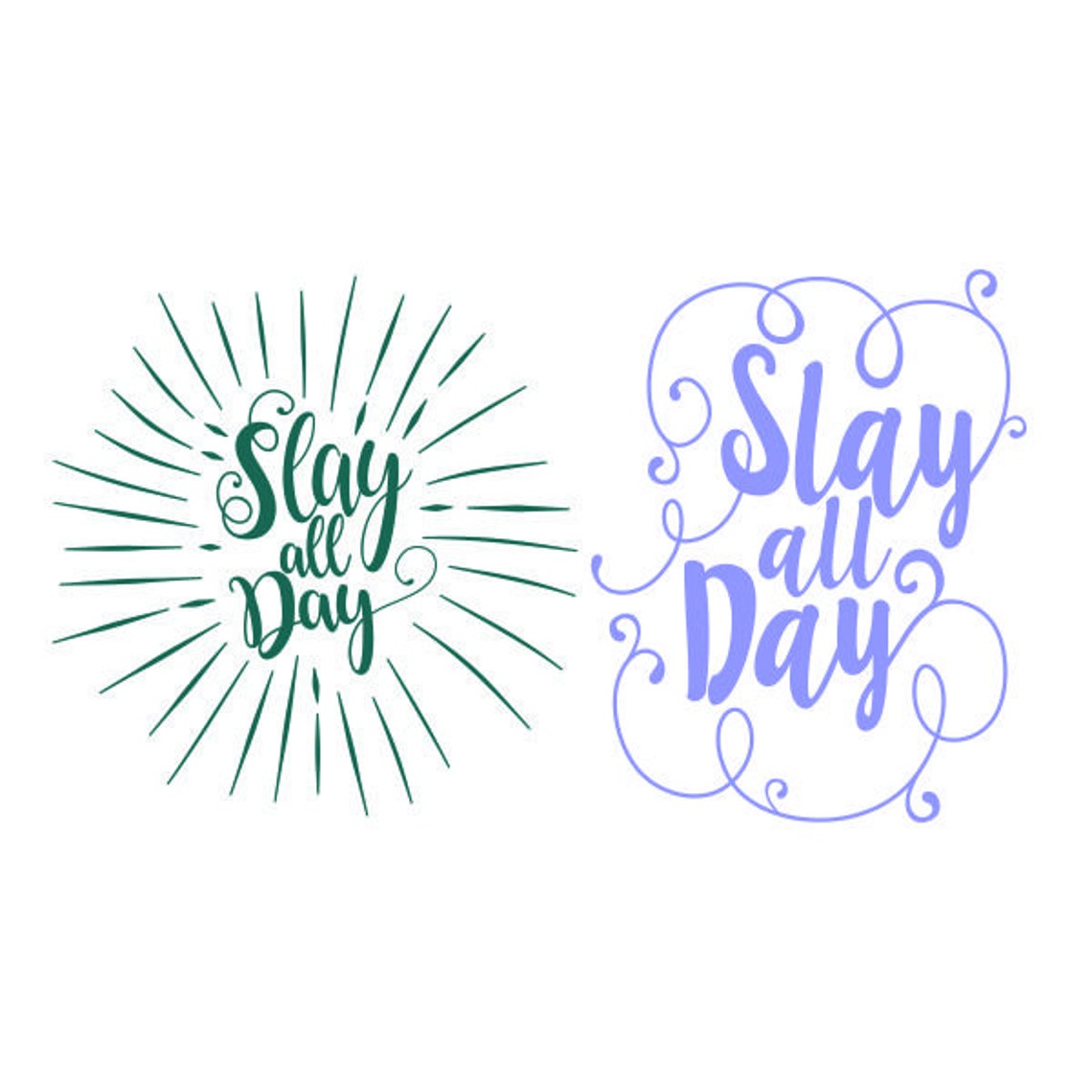 Slay All Day Pack Cuttable Design SVG PNG DXF & Eps Designs - Etsy