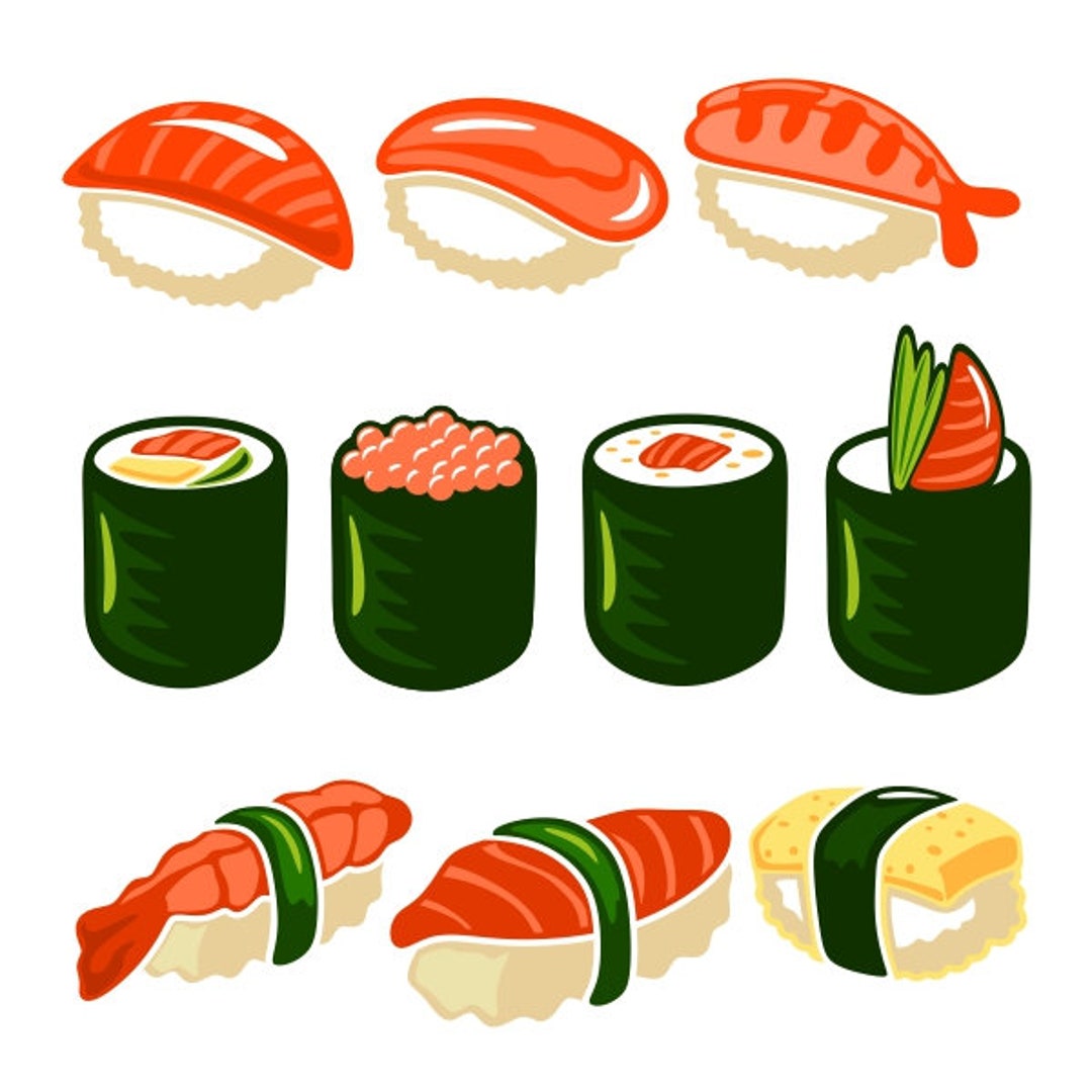 Sushi Pack Cuttable Design SVG PNG DXF & Eps Designs Cameo File ...