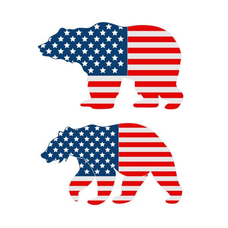 Bear Flag Usa United States California Cuttable SVG PNG DXF & - Etsy