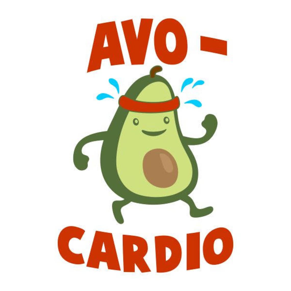 Avo-cardio Workout Avocado Cuttable Design SVG PNG DXF & Eps - Etsy